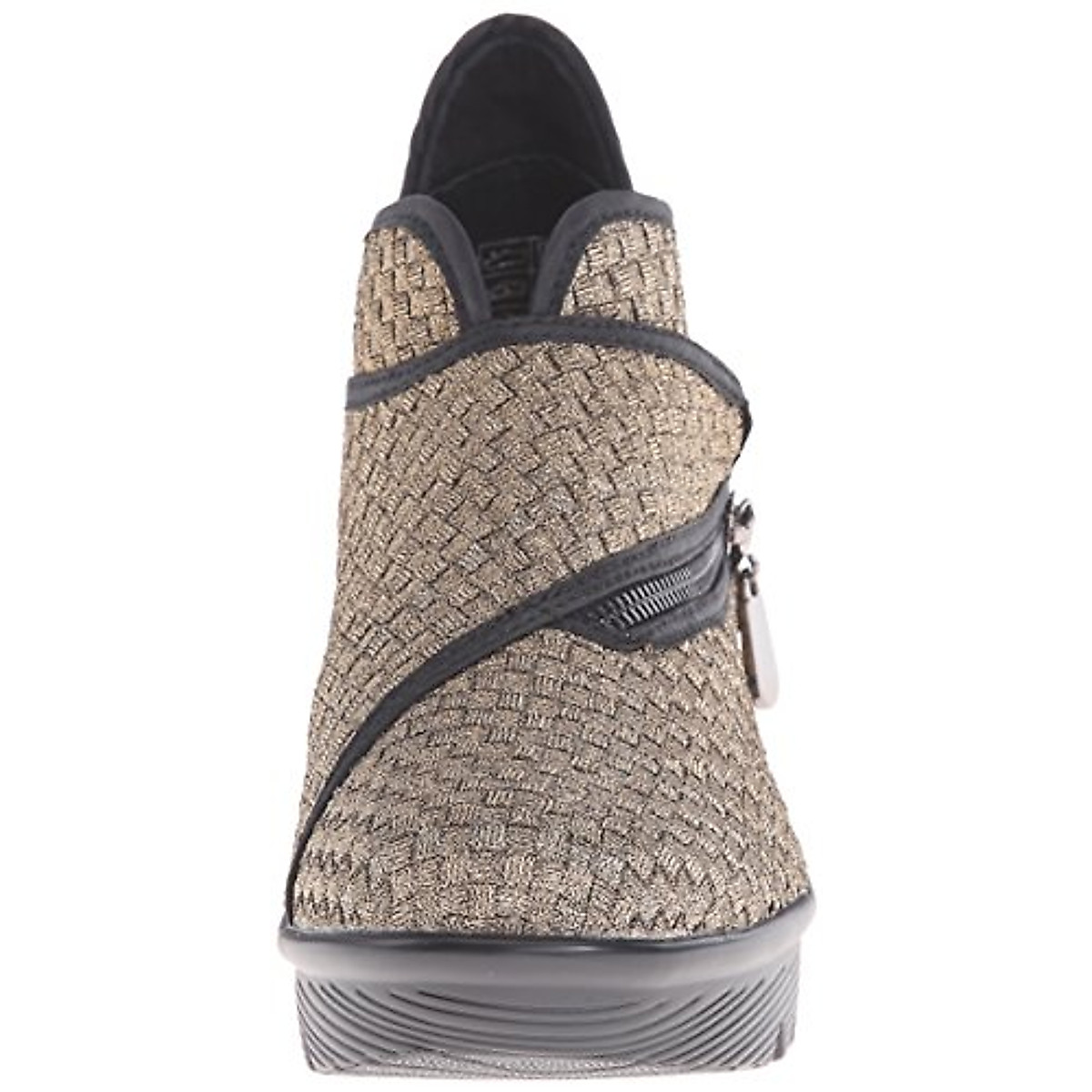 Bernie Mev Women's Zig Zag Ankle Bootie, Bronze, 38 EU/38 EU = 7.5-8 M US