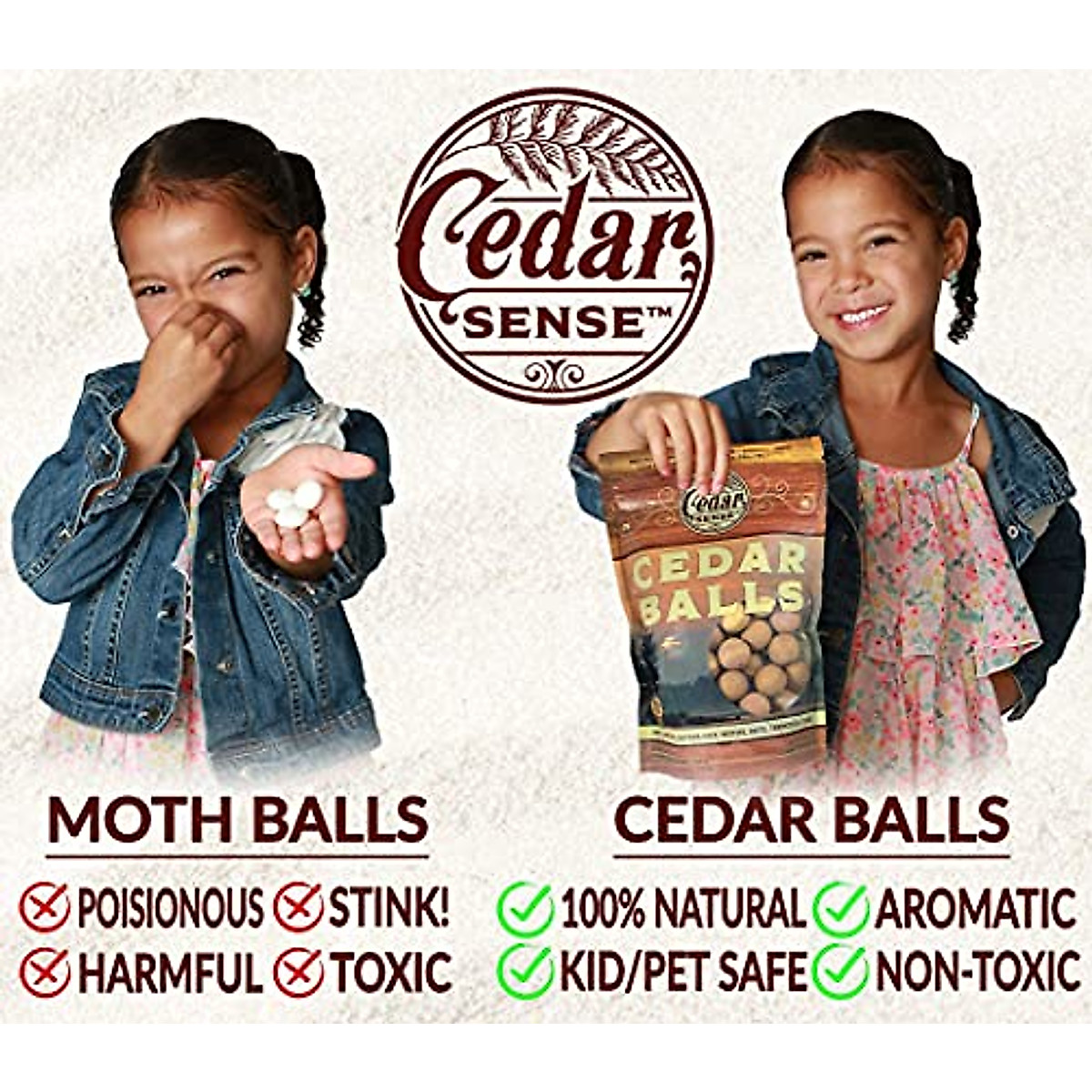 Cedar Sense Cedar Rings & Balls - 30 & 60 Pack Combo Save $$$ When You Buy 2 Combined - Cedar Blocks for Clothes Storage - Cedar for Closets - Closet Freshener - Cedar for Hangers
