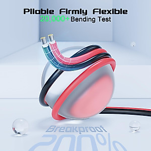 Bateria Power Solar Panel Cable 100FT Solar Extension Cable, 10AWG (6mm²) Tinned Copper Wire for Outdoor Automotive RV Boat Marine Solar Panel- Black (10AWG 100FT)