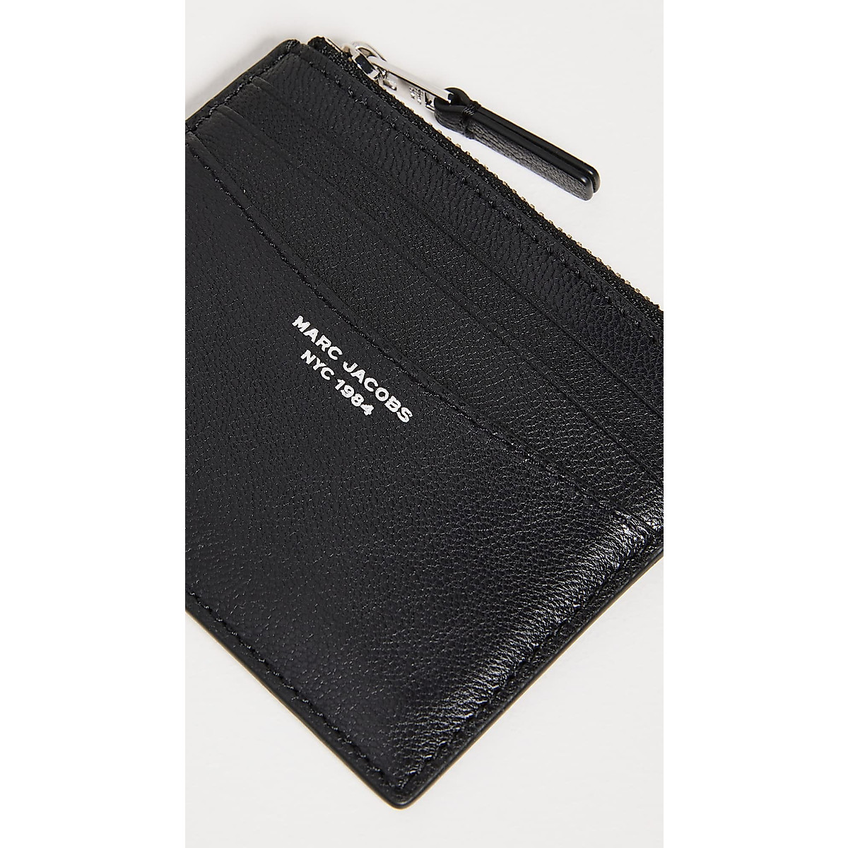 Marc Jacobs Women's The Slim 84 Zip Card Case, Black, One Size