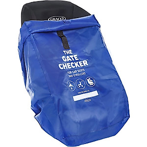 Graco Car Seat + Umbrella Stroller Extra Large Travel Bag, Tear & Water Resistant, Heavy Duty Travel Bag, Universal Size Gate Check Bag for Convertible Car Seats, Infant Carriers & Booster Seats, Blue