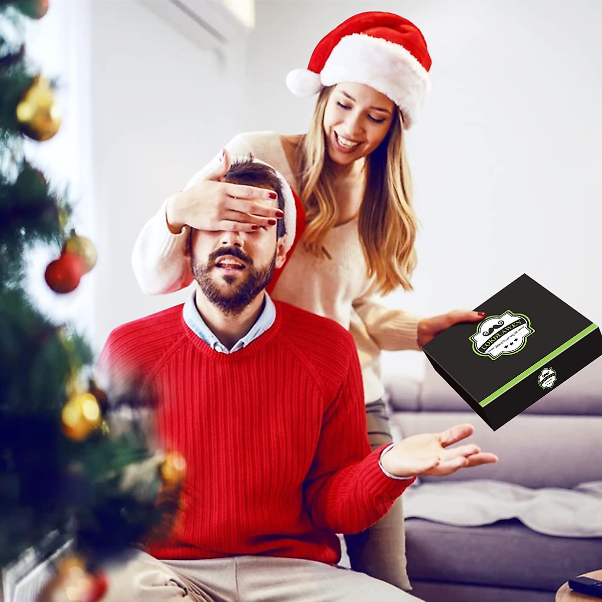 LOKDLAWEN Beard Kit for Men with Beard Wash, Beard Conditioner, Beard Oil, Beard Balm, Beard Brush, Beard Comb, Beard Scissors, Storage Bag, Gifts for Men Dad Husband Boyfriend