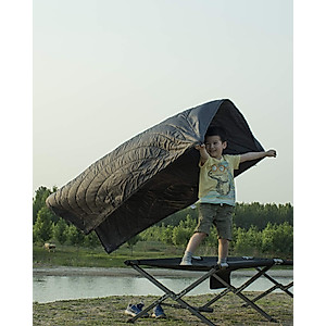 iClimb 1 Anti-Sinking Large Feet Chair and 1 3M Thinsulate Insulation Warm Blanket Bundle, Ultralight Compact for Solo Adult Outdoor Backpacking Hiking Camping Beach Concert