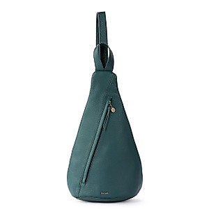 The Sak Geo Sling Backpack in Leather, Single Sling Shoulder Strap, Marine