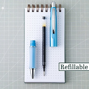 PILOT Dr. Grip Limited Refillable & Retractable Gel Ink Rolling Ball Pen, Fine Point, Metallic Ice Blue Barrel, Black Ink, Single Pen (36271)