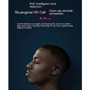 Wireless Bluetooth Sports Ear Clip-on Noise-Cancelling Headphones