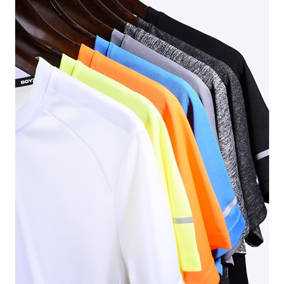 Men's Pack of 1 Workout Running Shirts, Dry Fit Moisture Wicking T-Shirts, Sports Gym Athletic Short Sleeve Shirts White S