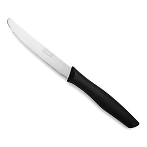 ARCOS Steak knife Set of 6 Pieces. Serrated Utility Knives Set. Ergonomic Polypropylene Handle. 4 Inch Nitrum Stainless Steel and 110 mm blade. Series Nova. Can be used effortlessly.