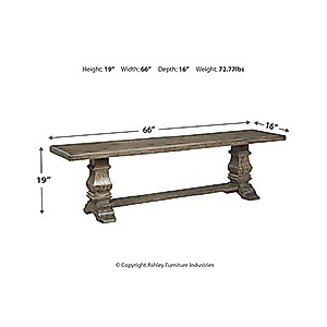 Signature Design by Ashley Wyndahl Dining Bench, Rustic Brown