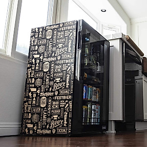 NewAir Beverage Refrigerator Cooler with 126 Can Capacity - Freestanding Mini Bar Beer Fridge for Bedroom, Dorm, Office - Small Refrigerator Cools to 37F Perfect For Beer, Soda, And Drinks