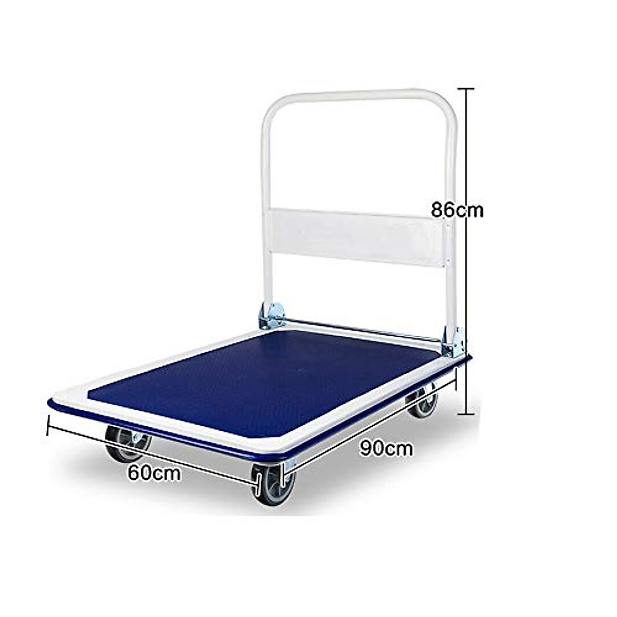 Portable Folding Handcart Multipurpose Trolleys Flatbed Trolley Portable Luggage Cart Handling Helper Foldable Trolley Silent Wheels Multi Function Folding Handcart