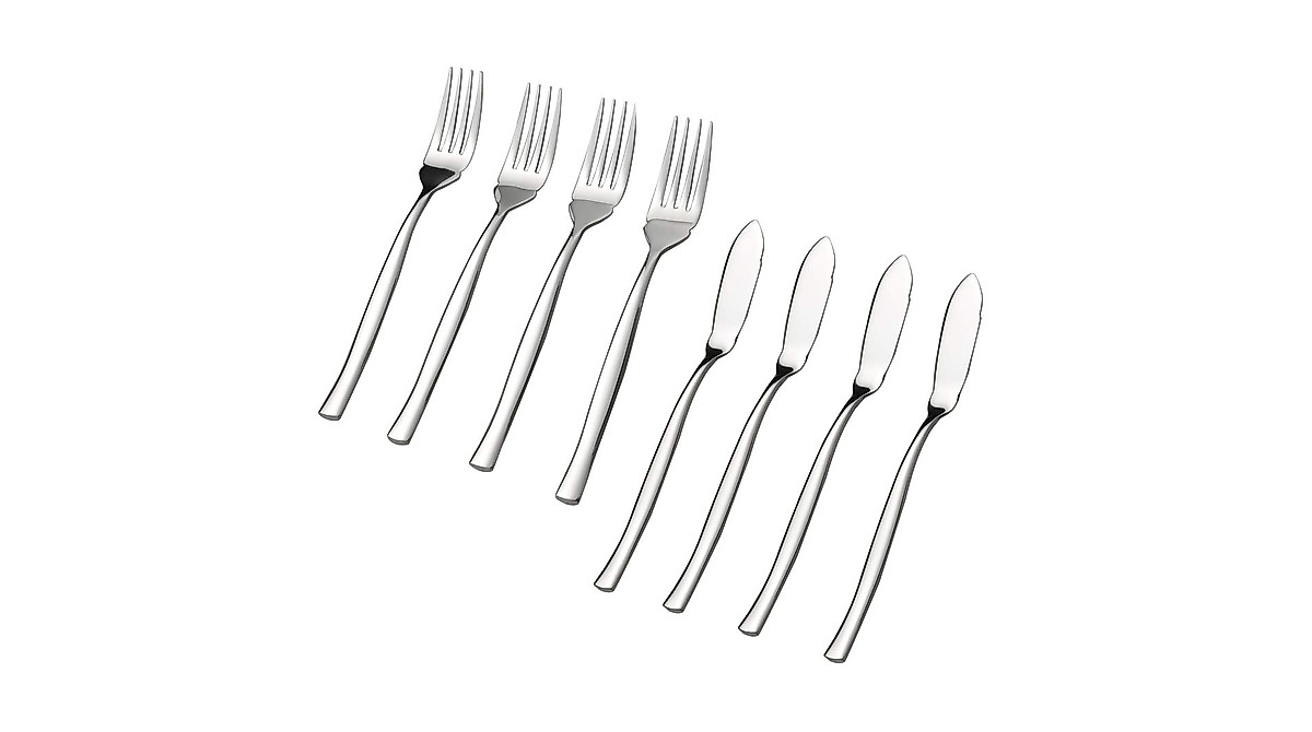 Idomy Stainless Steel Fish Forks & Knives Set