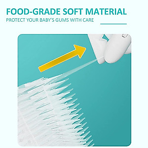 AIXIU Automatic Electric Toothbrush Kids with U Shaped Brushes, 360° Ultrasonic Toothbrush with 2 Different Size Brush Head, IPX7 Waterproof, Three Clearing Modes, for Toddlers Children Age 2-14