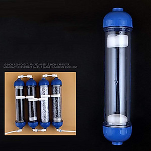 homozy T33 Water Filter Housing Empty Bottle Refill Two DIY Refillable Filter Shell Inline Filters Tube Reverse Osmosis