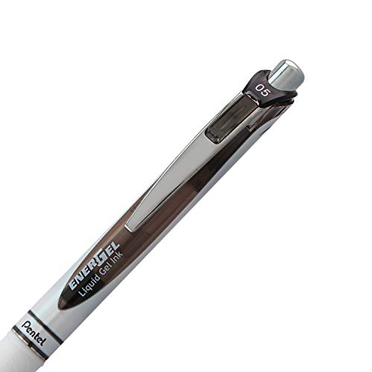 Pentel EnerGel Pearl RTX Gel Pen, (0.5mm), Fine Line, Needle Tip, Black Ink, Box of 12 (BLN75PW-A)