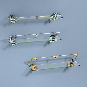 Gatco 1438 Glass Railing Shelf, Brass