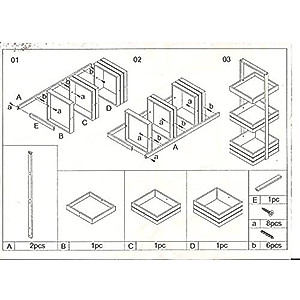 eHemco 3-Tier Bamboo Multipurpose Storage Shelf, Espresso