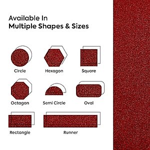 Bright House Solid Color Custom Size Runner Area Rugs Red - 2' x 3' Rectangle, Indoor, Stain Resistant, Perfect for Living Room, Bedroom, Dining Room, Entryway, Pet & Kids Friendly Rug, Wedding