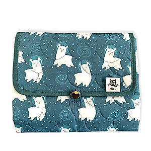Baby & Toddler Travel-Friendly Padded Change Pad with 100% Organic Cotton Lined Interior, an O.W.L Product