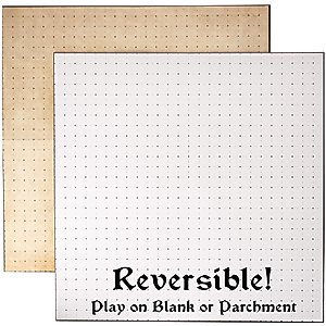 The Master's Atlas: Adventures Blank/Parchment Tabletop RPG Game Board - 26" x 26" Reusable Double-Sided Board Mat for Creating D&D & TTRPG Maps – Customizable GM Accessories for Role Playing Gaming