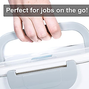 Electric Lunch Box Food Heater Portable Food Warmer For Car & Home Electric Heating Lunch Box 1.5L, 55W Food Warmer Lunch Box w/Removable Container Includes Large Fork, Spoon & Insulated Bag