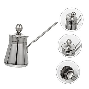 SHOWERORO 1pc Milk Foam Cup Milk Steaming Milk Maker Espresso Pitcher Coffee Milk Jug Espresso Pot Milk Frother Cup Hot Chocolate Tea Creamer Coffee Frothing Pitcher 201 Stainless Steel