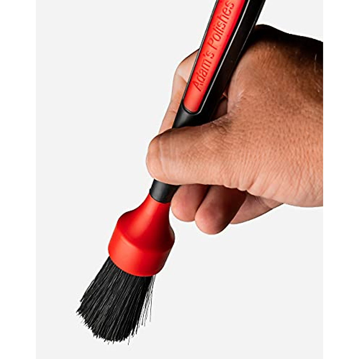 Adam's Lug Nut Brush - Car Detailing Brush for Wheel Cleaning | Chemical Resistant Bristles Against Tough Acid Wheel Cleaner or Rim Cleaner | Rubberized Wheel Brush for Safe Car Cleaning