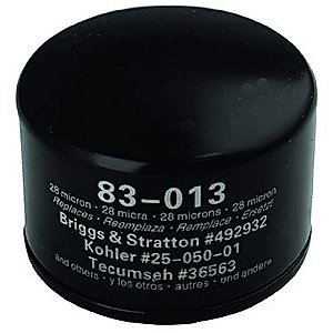 Oregon 83-013 Oil Filter Replaces Briggs & Stratton 492932S, Kohler 28 050 01-S, Kawasaki 49065-7007