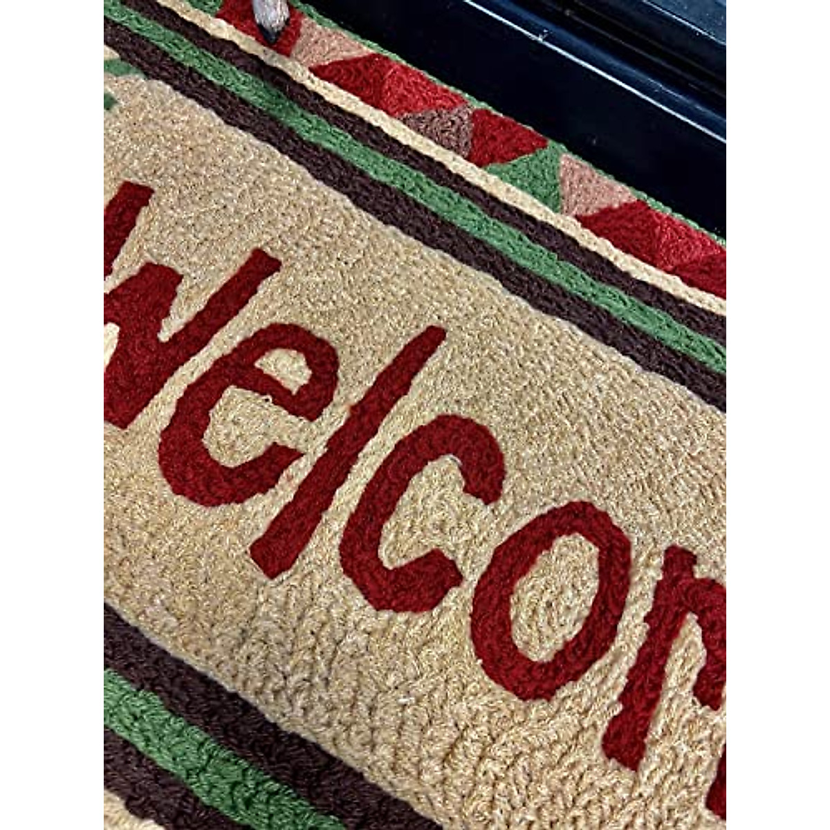 Pine Cone Welcome Machine Washable 20" x 30" Jellybean Accent Rug