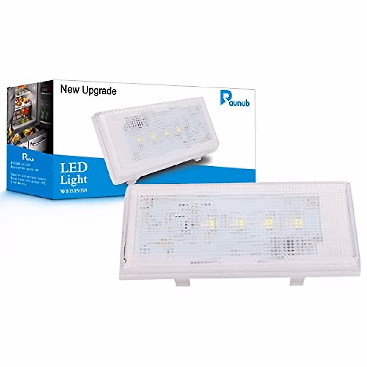 New Upgraded W10515058 Led Refrigerator Main Light Replacement Compatible with Whirlpool Kenmore Maytag, KitchenAid, Waterproof, 1 PCS, Year Warranty