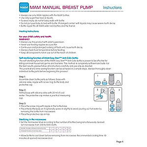 MAM Manual Breast Pump Portable Breast Pump with Easy Start Anti-Colic Baby Bottle Includes 2 Bottle Nipples 1-Count Green One Size
