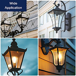 FLSNT Dusk to Dawn Outdoor Sensor ST19 LED Light Bulb, 7W (60W Eqv.), 800LM,Vintage Filament E26 Base, Auto On/Off Photocell Automatic for Energy-Efficient Outdoor Lighting, 2700K Soft White, 4 Pack