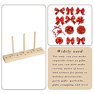 Karsspor Bow Maker Bow Making Tool for Ribbon, Wooden Wreath Bow Maker for Making Gift Bows, Wrist Corsages, Party Decorations, Hair Bows, Holiday Wreaths(with Instructions)