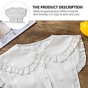 KESYOO Detachable Collars for Women Fake Collar White Faux Collar Sweet Chiffon Doll Collar Half Shirts Collar Costume Collar False Collar Women Girls