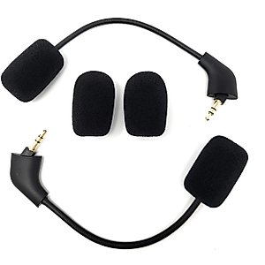 TNE 2-Pack Replacement Cloud 2 Game Mics Microphone Boom for 1st Version Wired Kingston HyperX Cloud 2 II Cloud Core Cloud Pro CloudX PS4 Xbox One Nintendo Switch Computer PC Gaming Headsets