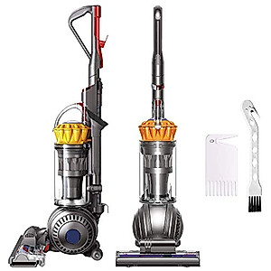 Dyson Ball Multi Floor, Upright Vacuum Cleaner, Powerful Suction, HEPA Filter, Self Adjusting Cleaner Head, Instant Release Wand, Bagless, Width Cleaning Path, Iron/Yellow, Bundle W/GM Cleaning Brush