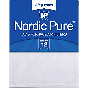 Nordic Pure 12x24x1/2 MERV 12 Half Inch Panel AC Furnace Air Filters, 6 Pack, 11 1/2 x 23 1/2 x 1/2 (11.5 x 23.5 x 0.5), 6 Count