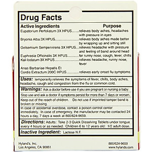 Cold and Flu Like Symptoms Medicine, Hyland's Complete Flu Care, Homeopathic Remedy, 120 tablets