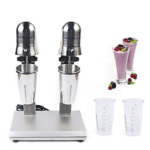 Commercial Electric Double Head Milk Shaker Drink Mixer Shake Making Machine 560W Smoothie Milk Ice Cream Blender
