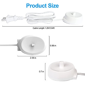 for Braun Oral-b Electric Toothbrush Charger Adapter for Oral-B Model 3757 Waterproof Inductive Charging Replacement Power Cord,Portable Travel
