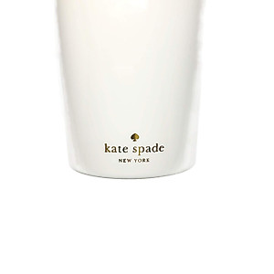 Kate Spade New York Insulated Initial Tumbler with Reusable Straw, 20 Ounce Acrylic Travel Cup with Lid, M (Blue)