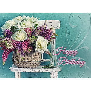 Fragrant Bouquets - Birthday Greeting Cards - NIV Scripture - (Box of 12)
