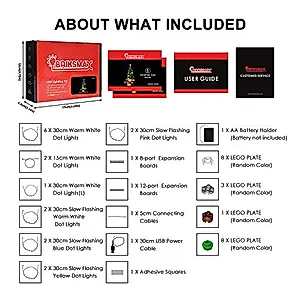 BRIKSMAX Led Lighting Kit for Christmas Tree - Compatible with Lego 40338 Building Blocks Model- Not Include The Lego Set