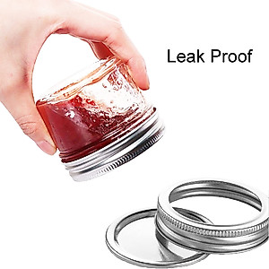 Homerove 4 oz Mason Jars with Silver Lids and Bands, 40 Pack 120 ml Regular Mouth Glass Canning Jars for Jam, Honey, Wedding Favors, Shower Favors, Spice