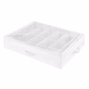 Whitmor Underbed Shoe Bag, White with Clear Top