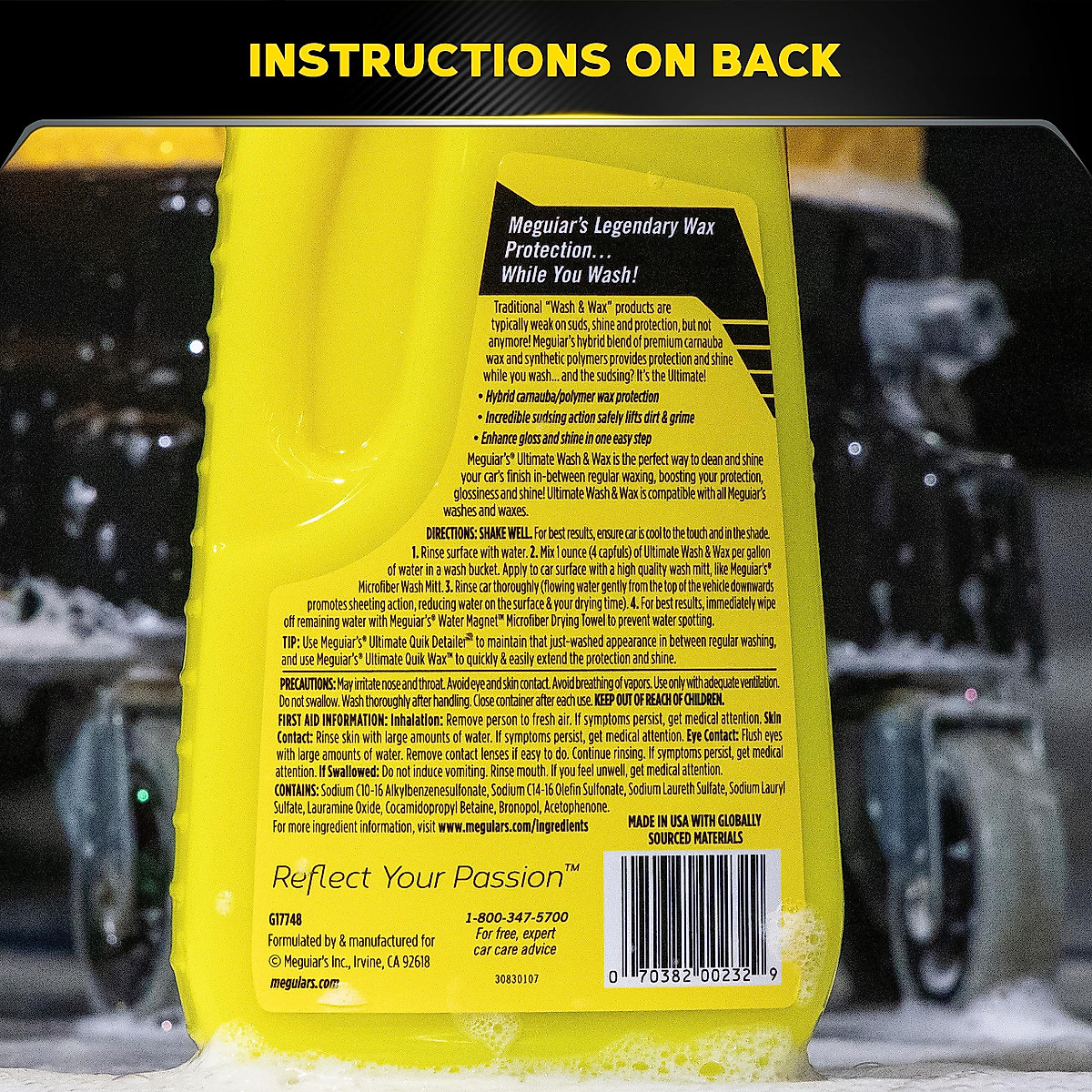 Meguiar's G17748 Ultimate Wash & Wax - 48 Oz Container