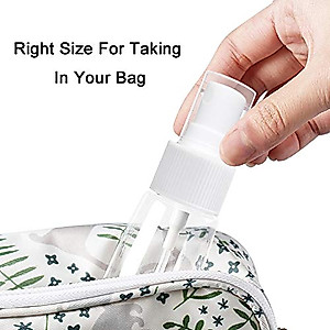 Fine Mist Spray Bottle 3.4oz/100ml Clear Travel Bottles Leak Proof for Makeup Cosmetic Containers (CLEAR)