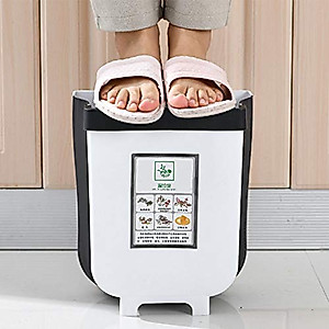 HorBous Kitchen Hanging Trash Can, Foldable Trash Bin, Small Portable Collapsible Waste Bins for Cabinet, Car Bedroom+30 Garbage Bags (White)