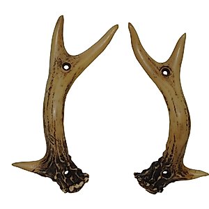 Paseo Road by HiEnd Accents Antler Tan Drawer Handle Set of 2, Rustic Western Kitchen Cabinet Pulls, Lodge Cabin Style Decorative Drawer Pulls, 6 inch, 1 Pair