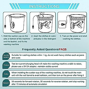 Portable Washing Machine Mini Washing,Mini Dishwashers Ultrasonic Turbo Disinfection with USB, Suitable for Home, Business, Travel, College Room, RV, Apartment